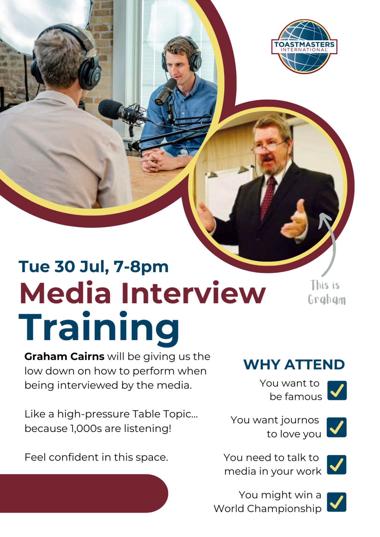 Media Interview Training - Toastmasters District 69